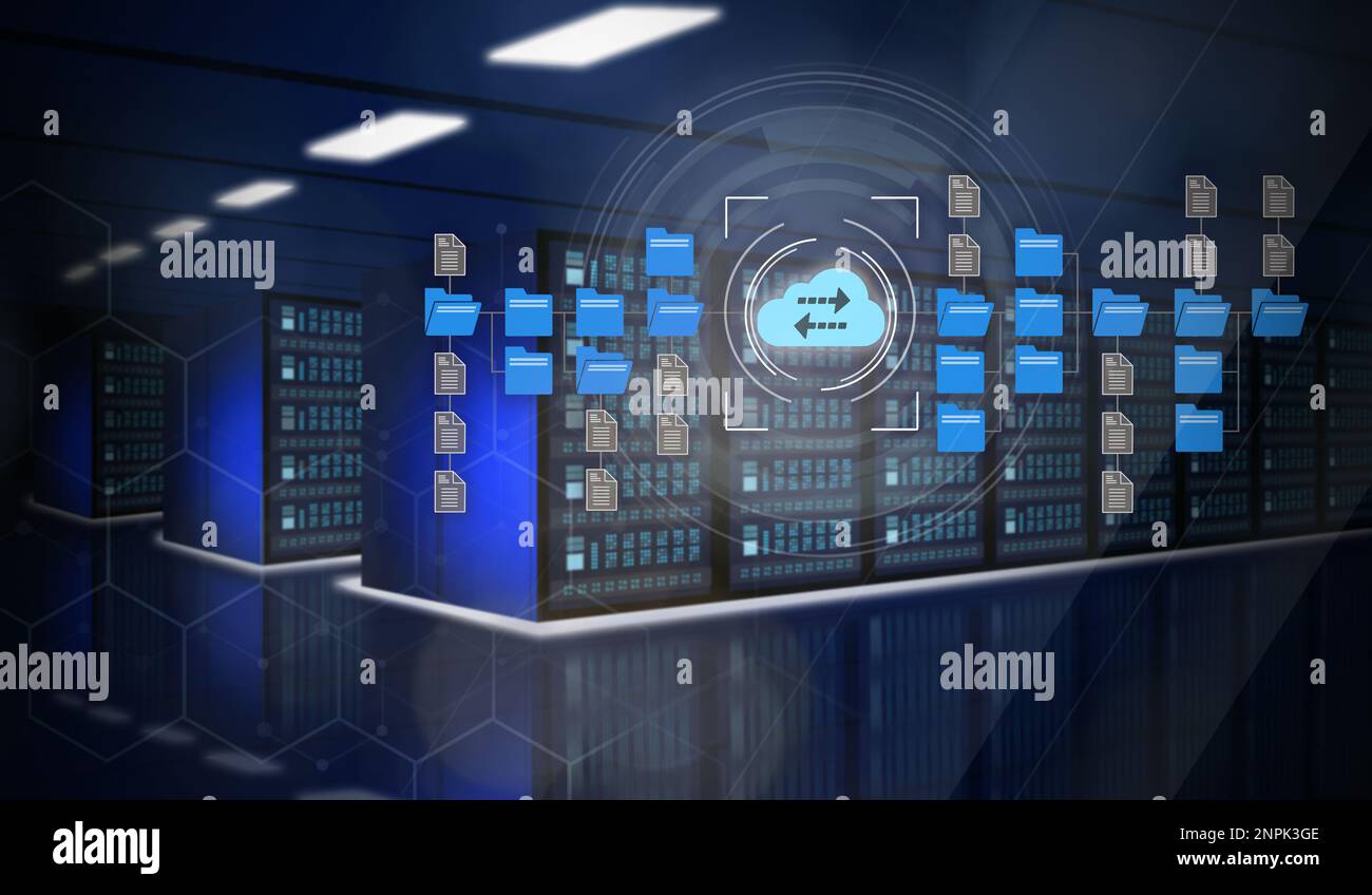 Digital documents on virtual screen. Online documentation database ...