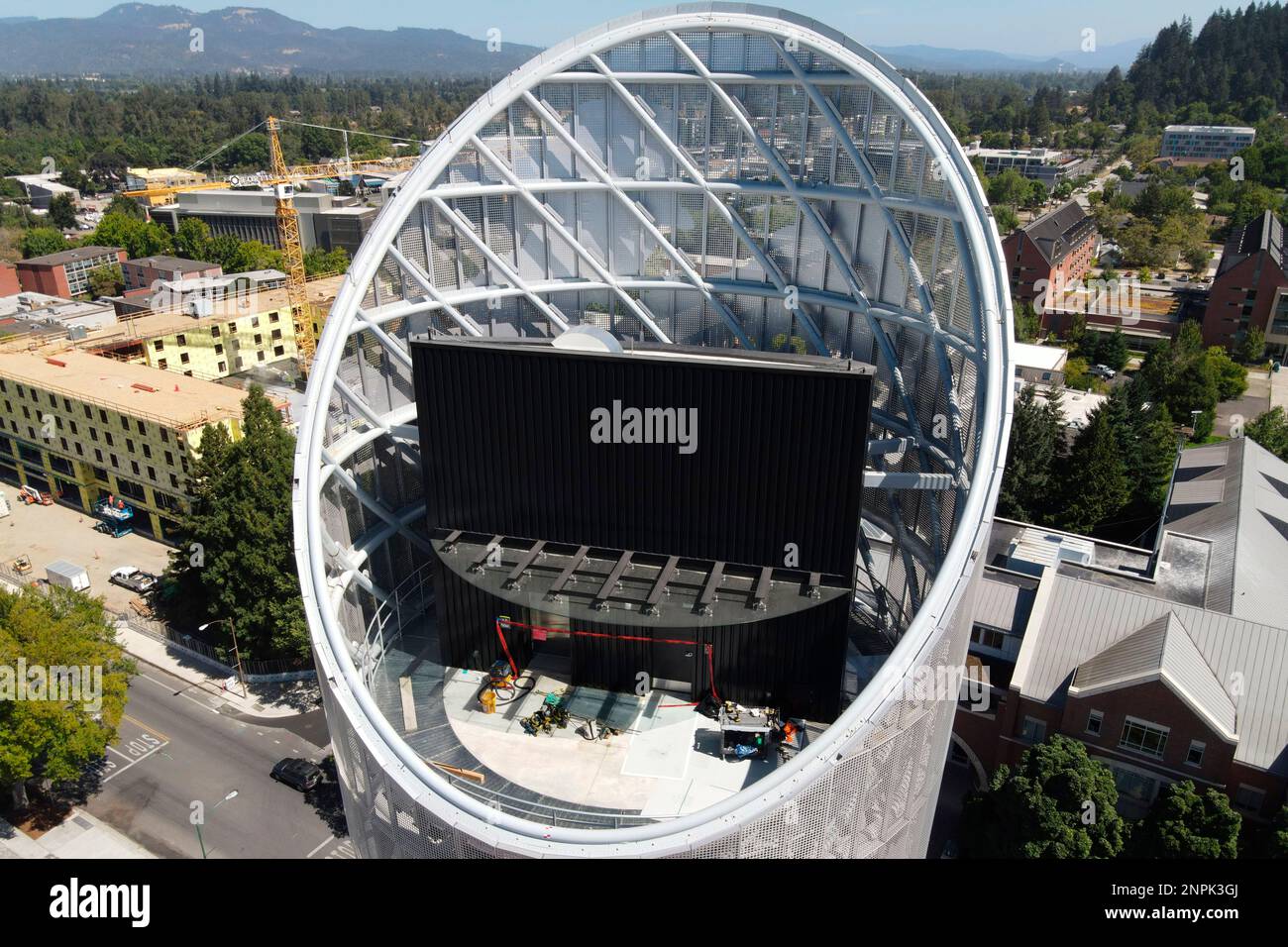 A general view of the tower at Hayward Field on the campus of the ...