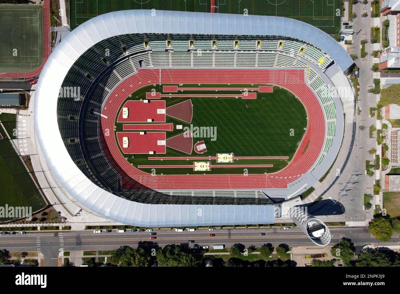 A general view of Hayward Field on the campus of the University of ...
