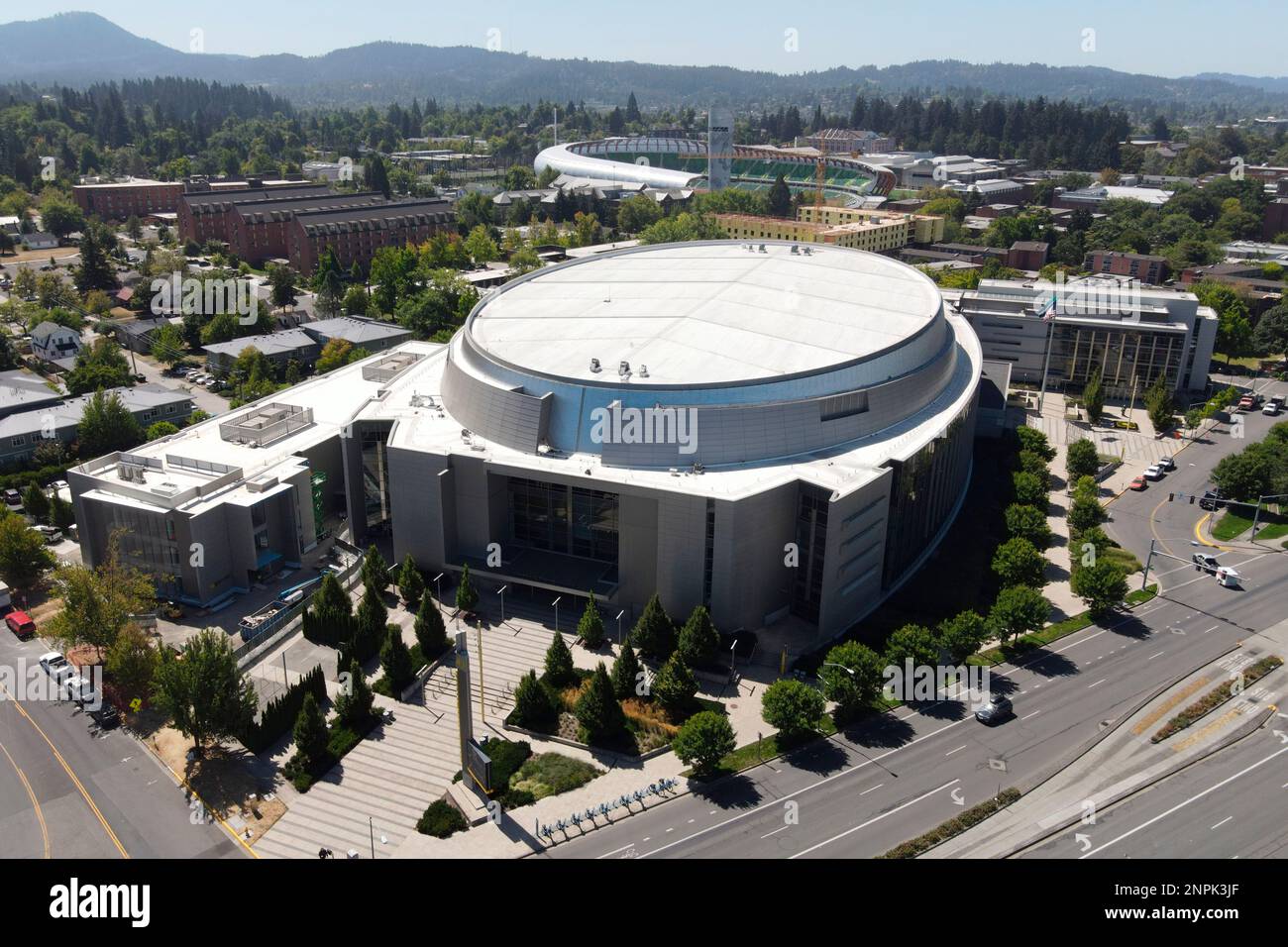 A general view of the Matthew Knight Arena on the campus of the ...