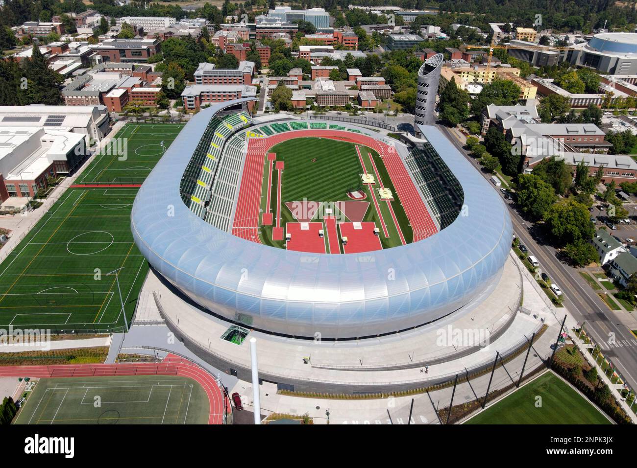 A general view of Hayward Field on the campus of the University of ...