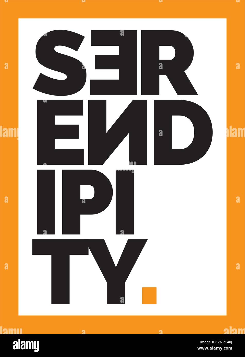 Serendipity, fancy typography. Typographical modern poster design ...