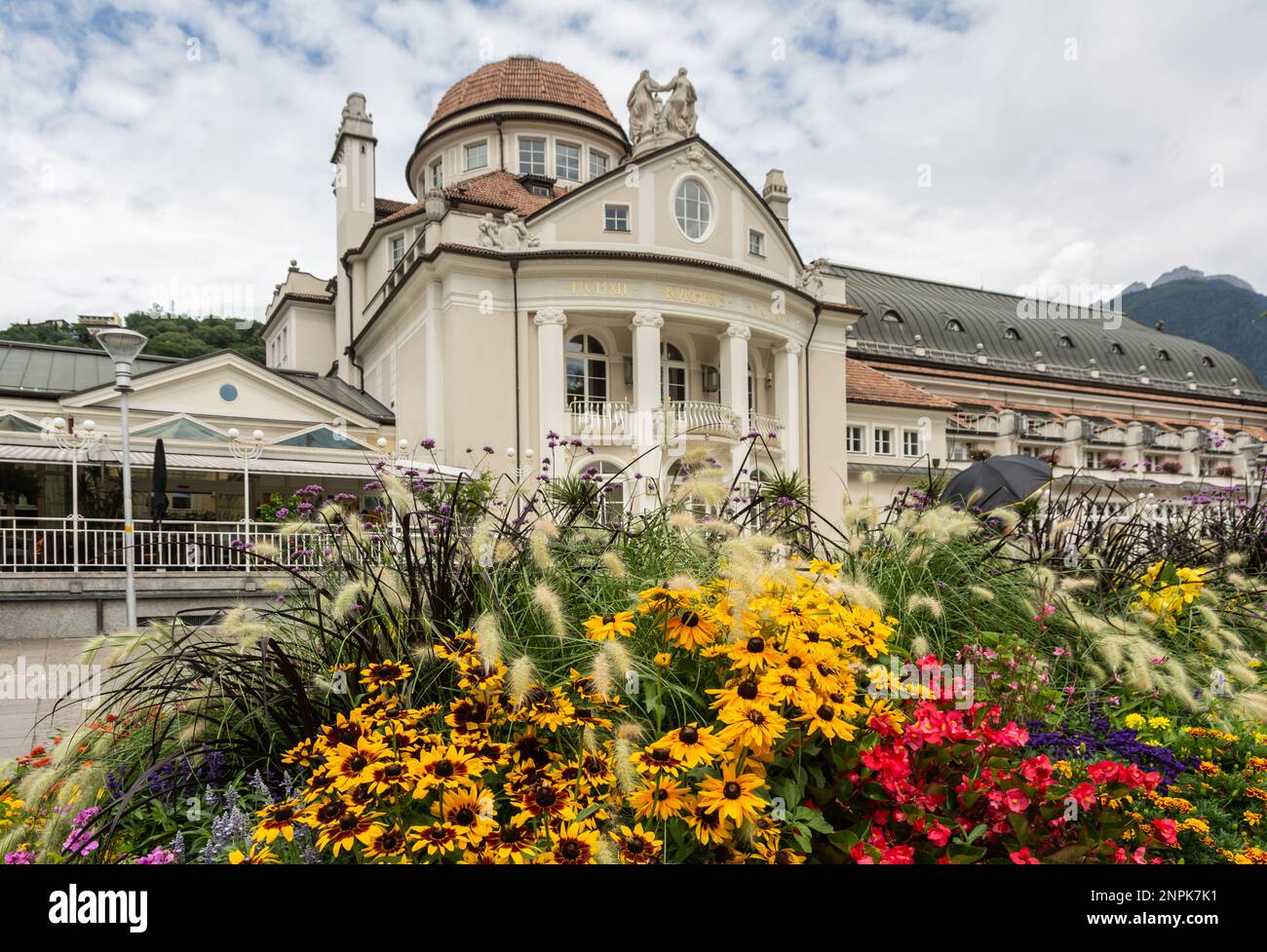 the Kurhaus and Theatre of Meran in the historic center of Merano in ...