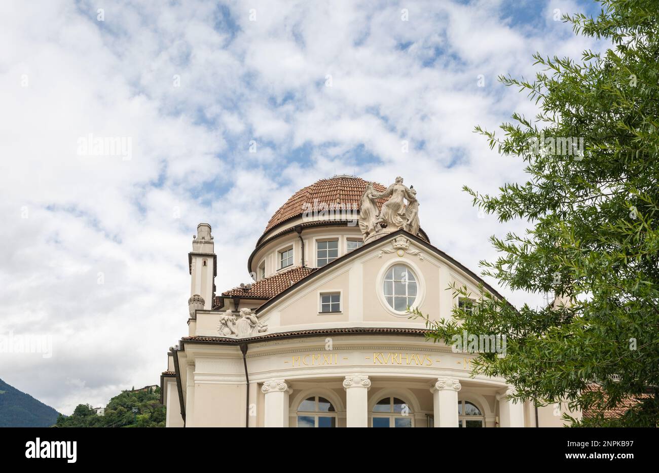 the Kurhaus and Theatre of Meran in the historic center of Merano in ...