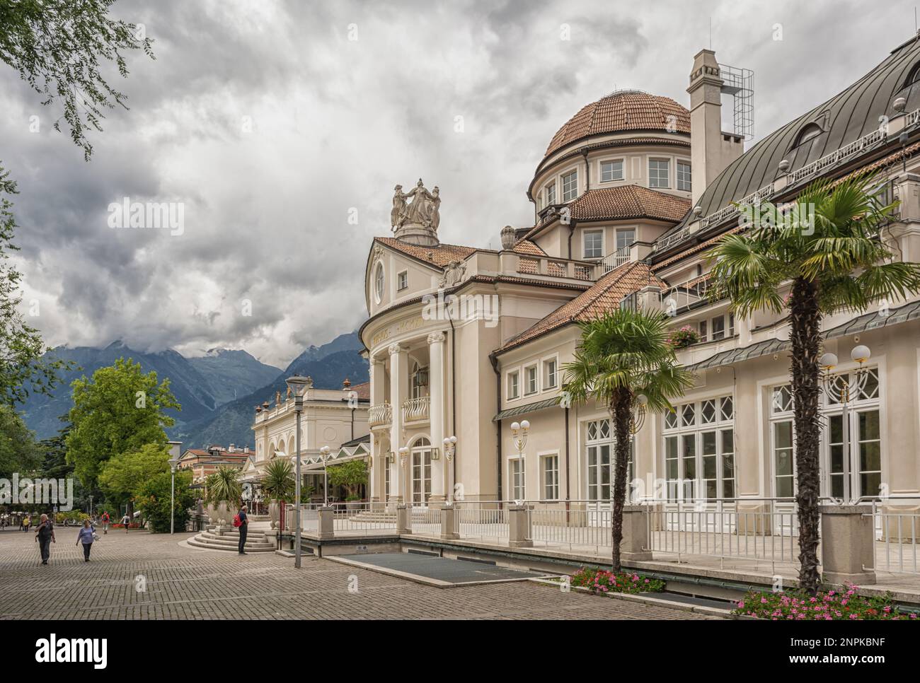 the Kurhaus and Theatre of Meran in the historic center of Merano in ...
