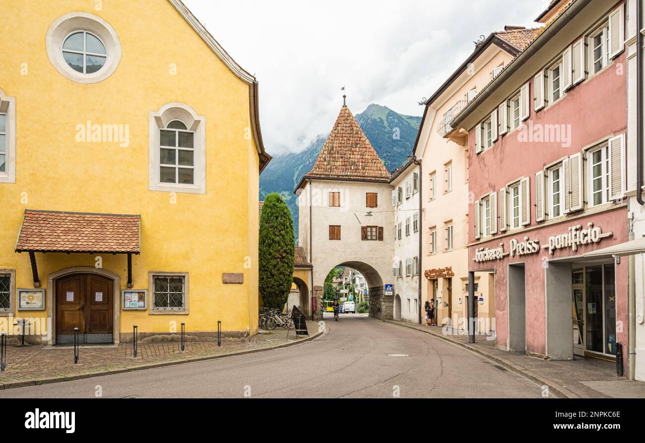 the historic center of Merano city - Bolzano province, South Tyrol ...