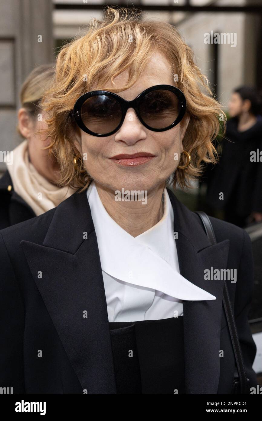 Isabelle Huppert attends the Armani fashion show during Milan Fashion ...