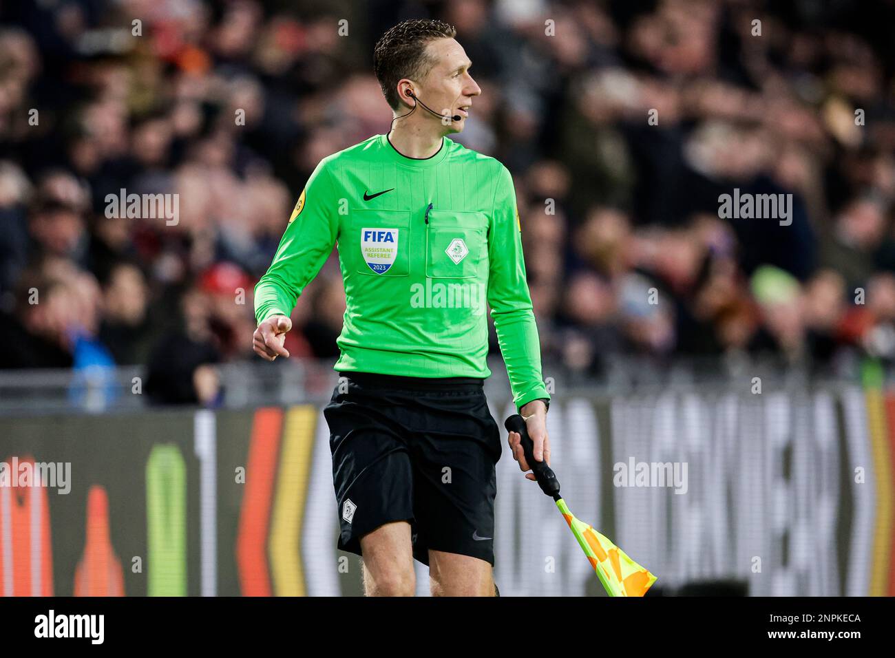 EINDHOVEN, NETHERLANDS - FEBRUARY 26: assistant referee Johan Balder ...