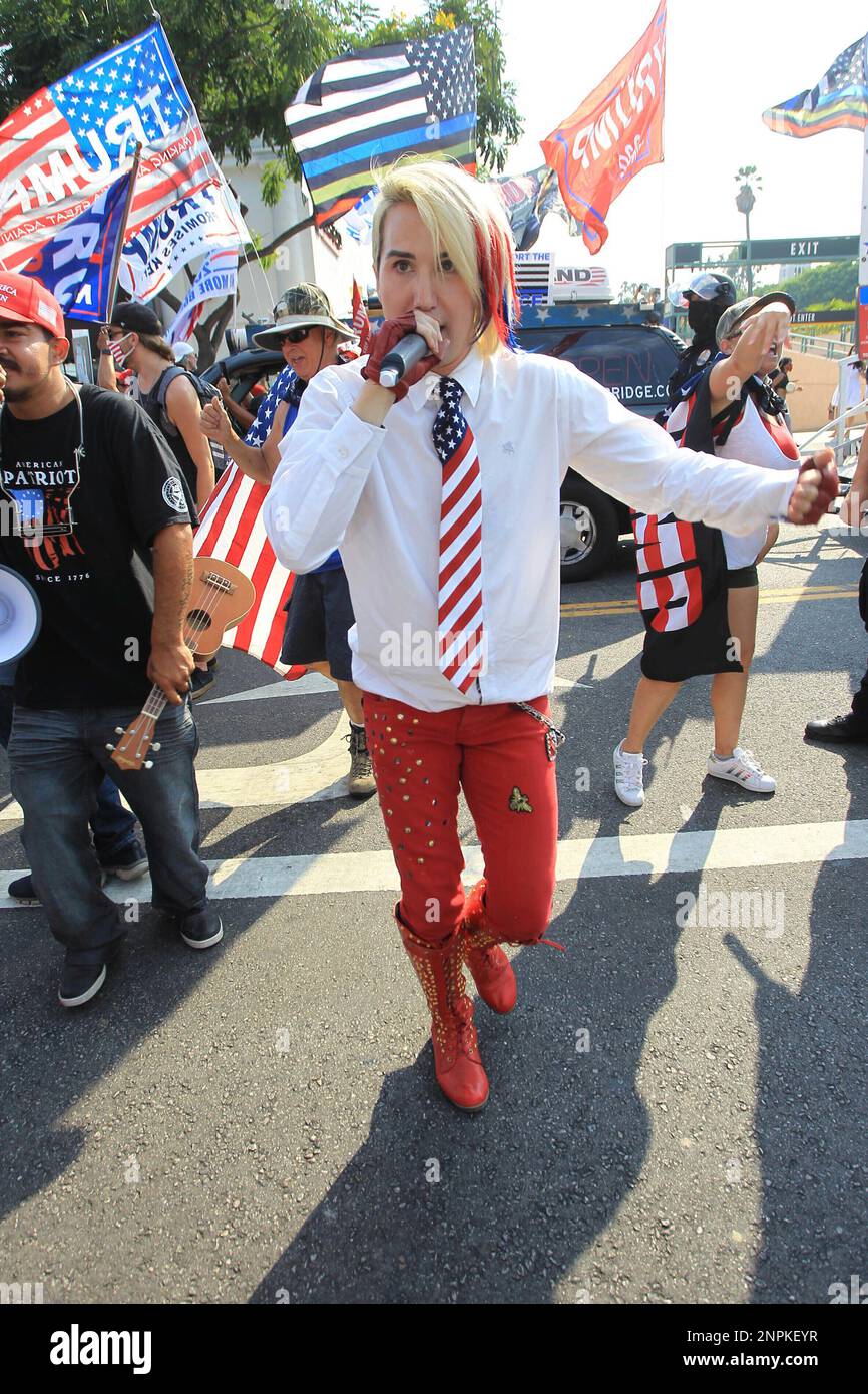 Photo by: gotpap/STAR MAX/IPx 2020 8/22/20 Ricky Rebel at a Donald ...