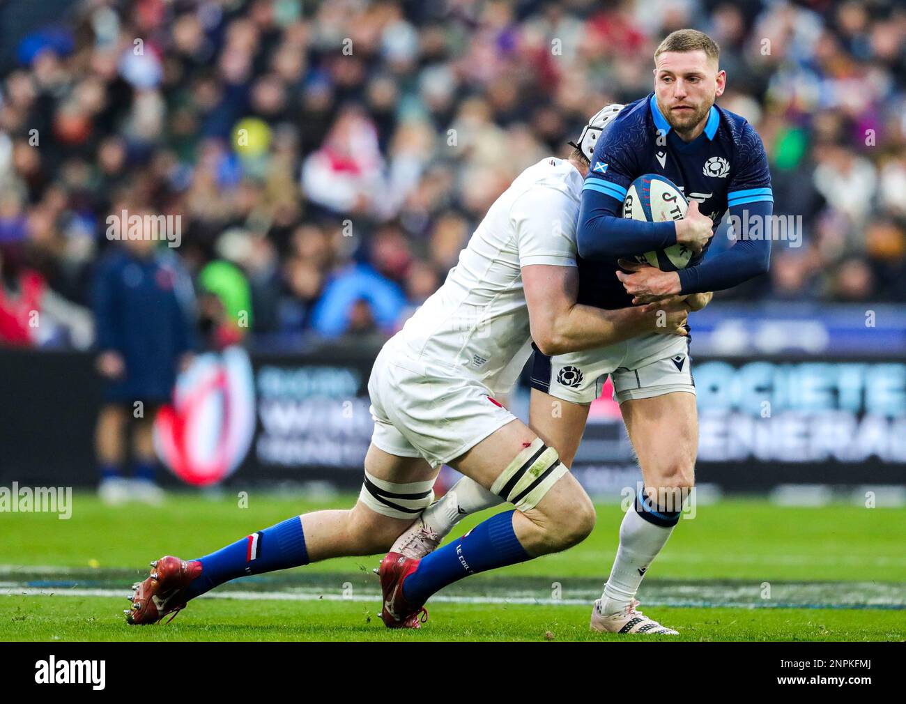 Paris, France, 26th February, 2023. Scotland’s Finn Russell during the ...