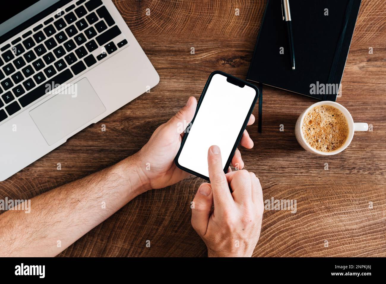 White screen phone hi-res stock photography and images - Alamy