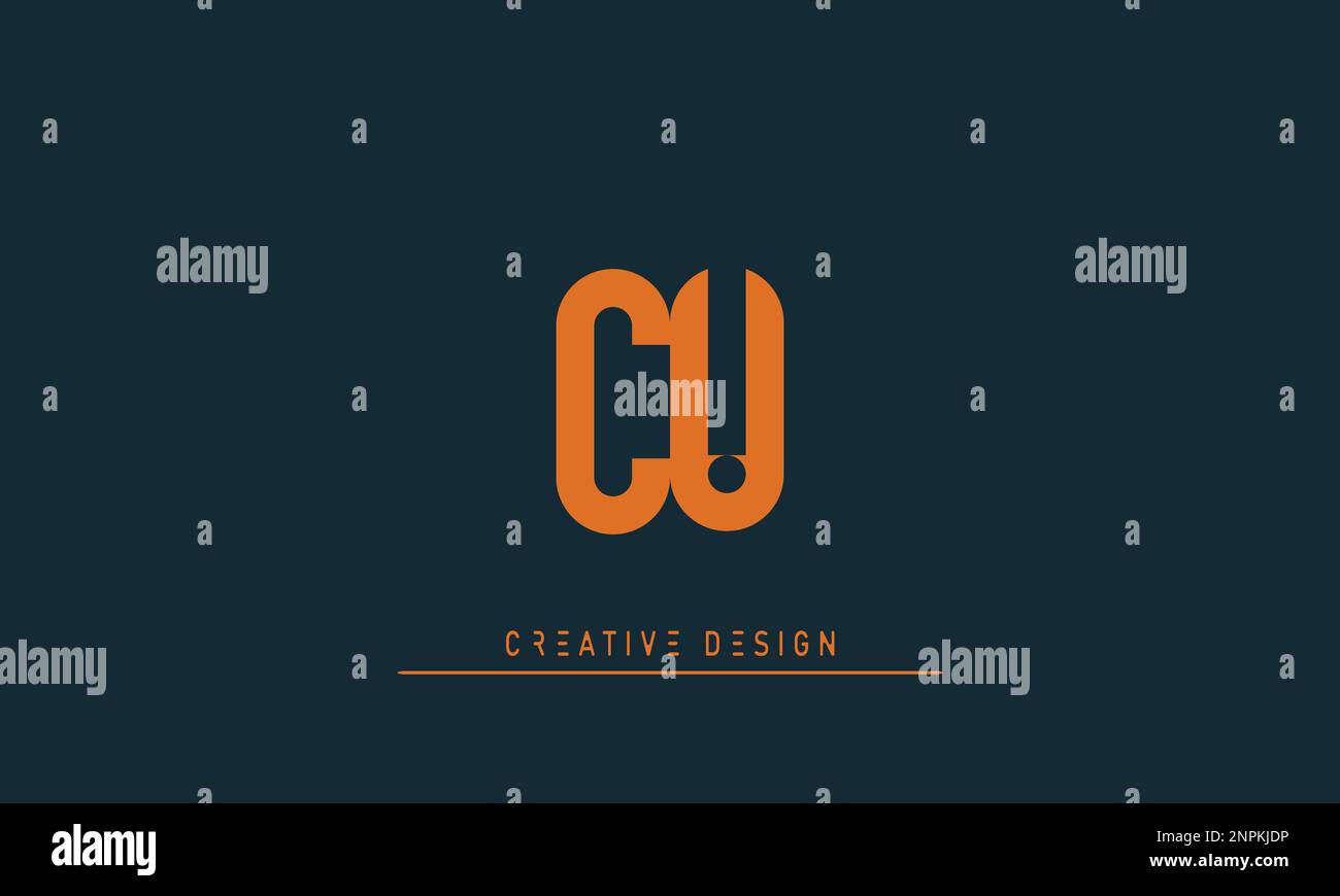 Cu initials logo hi-res stock photography and images - Alamy
