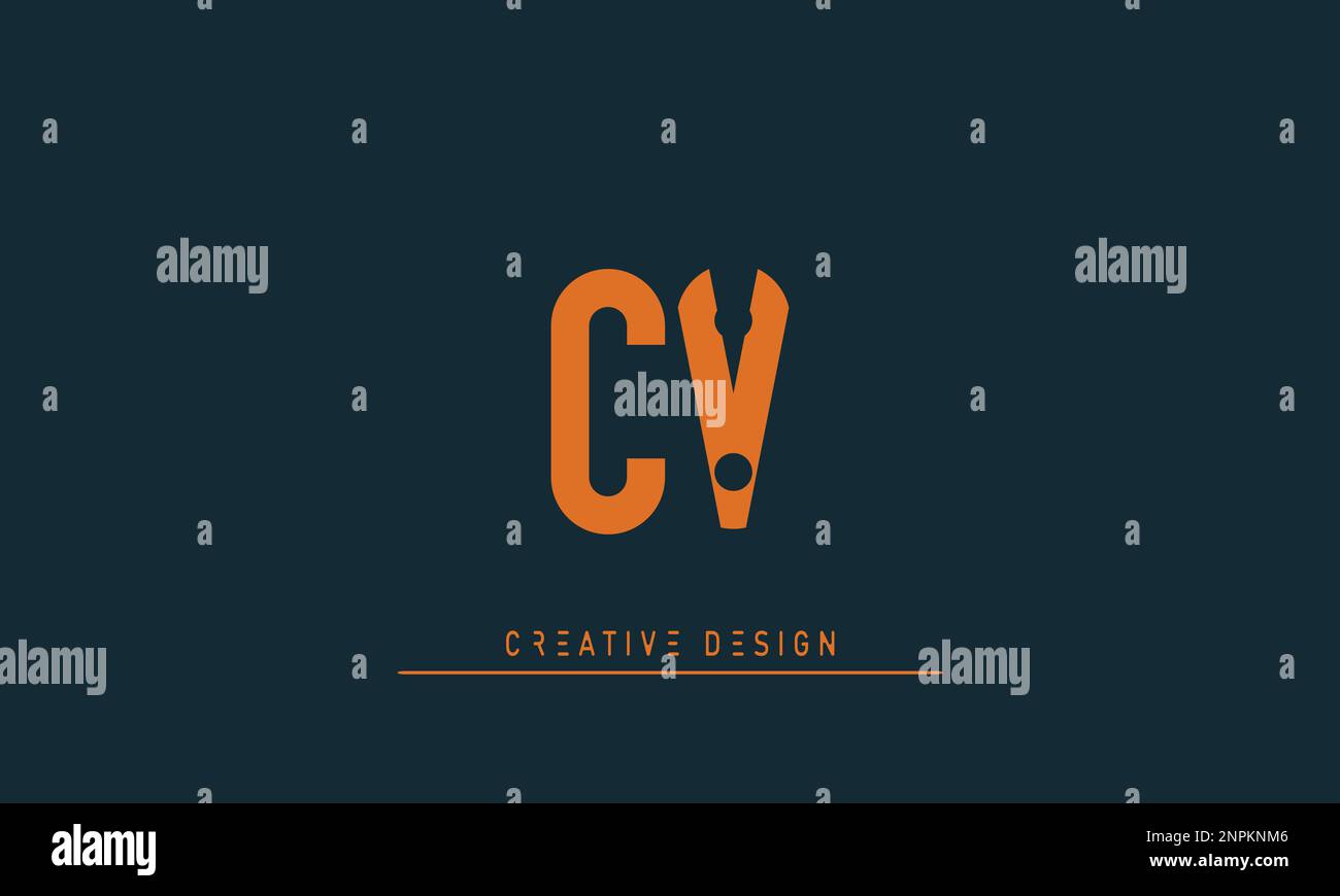 Alphabet letters Initials Monogram logo CV , VC Stock Vector Image ...