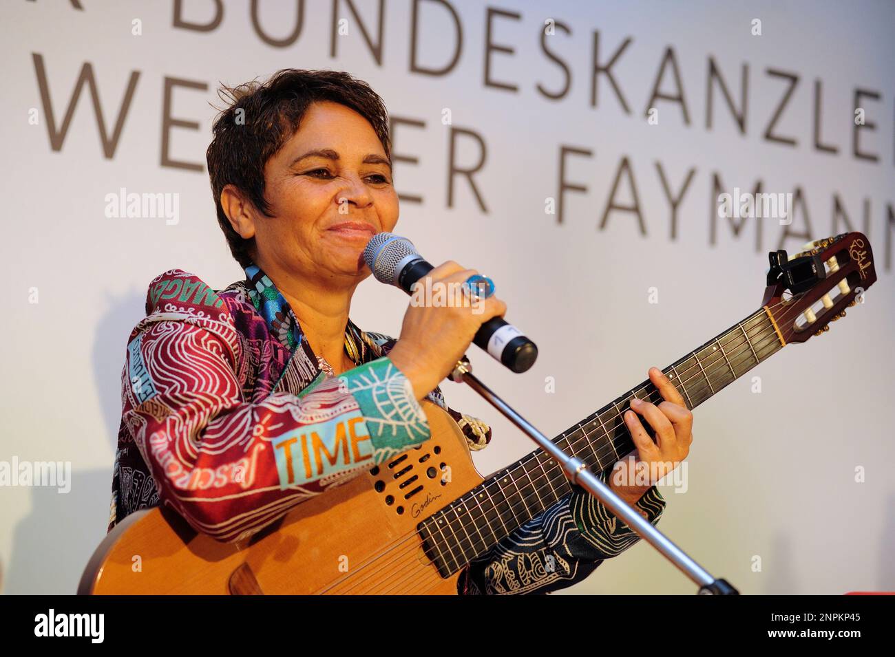 Vienna, Austria. September 22, 2013. Celia Mara is a Brazilian singer ...