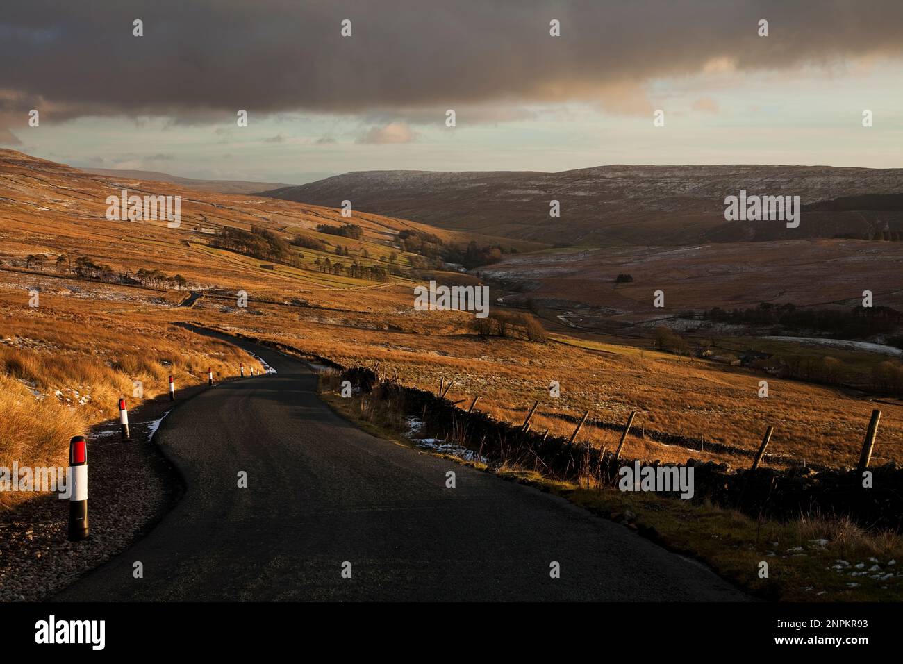 The road dropping down to Oughtershaw, a hamlet in the very upper ...