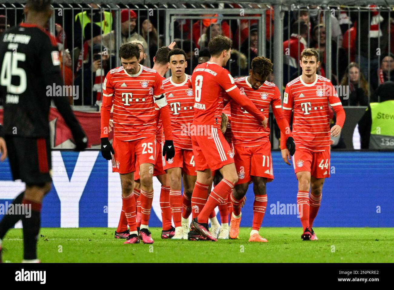 Munich, Germany. 26th Feb, 2023. Soccer: Bundesliga, Bayern Munich - 1. FC Union Berlin ...