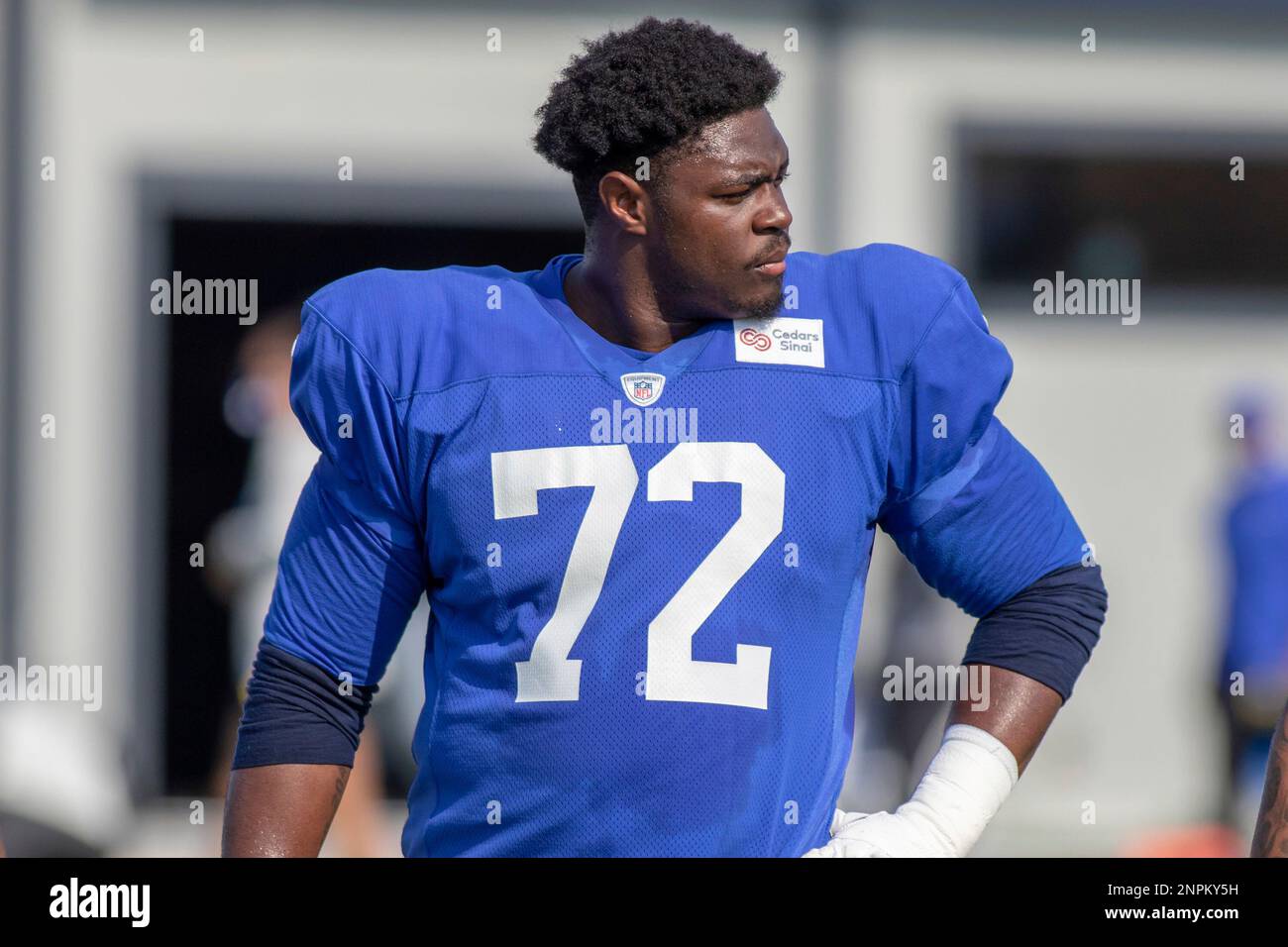 THOUSAND OAKS, CA - AUGUST 19: Los Angeles Rams guard Tremayne Anchrum ...
