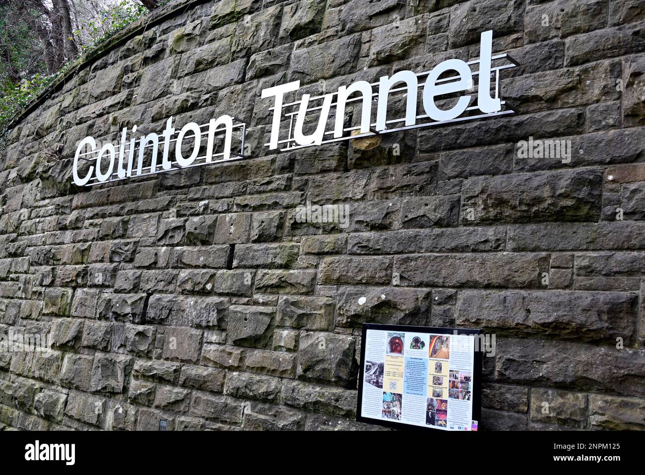 Colinton tunnel Scotland's biggest mural Stock Photo - Alamy