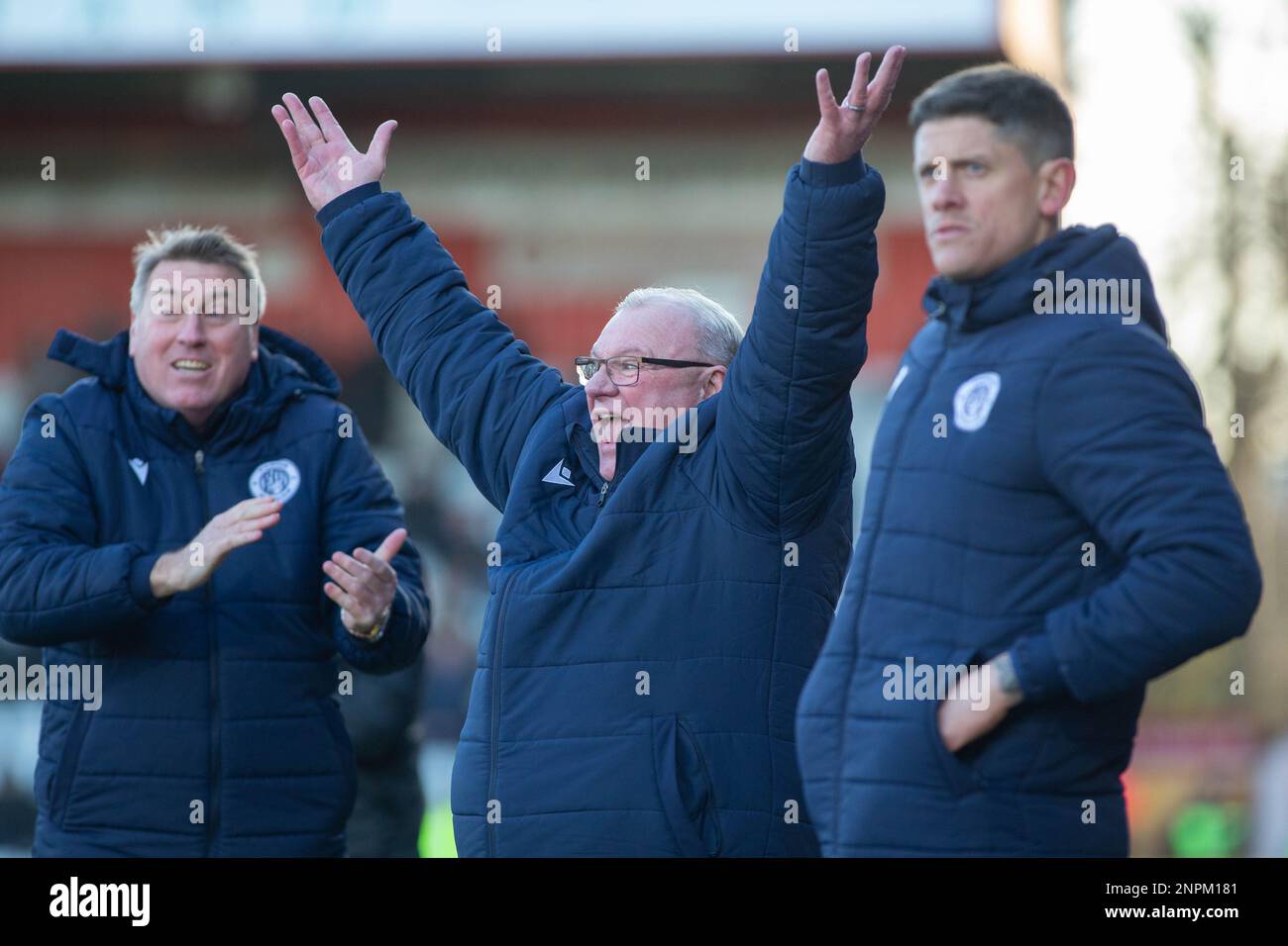 Steve Evans standing on touchline during game whilst manager of ...