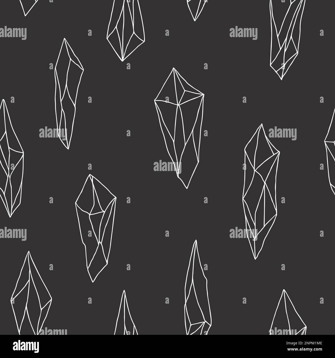 Crystal or natural mineral seamless pattern. vector illustration Stock ...