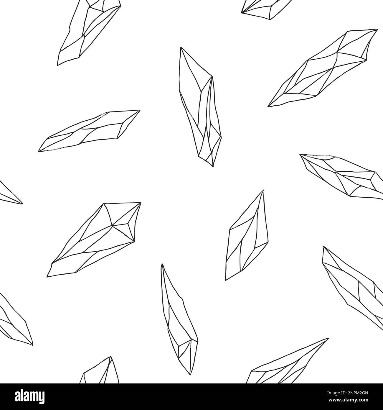 Crystal or natural mineral seamless pattern. vector illustration Stock ...