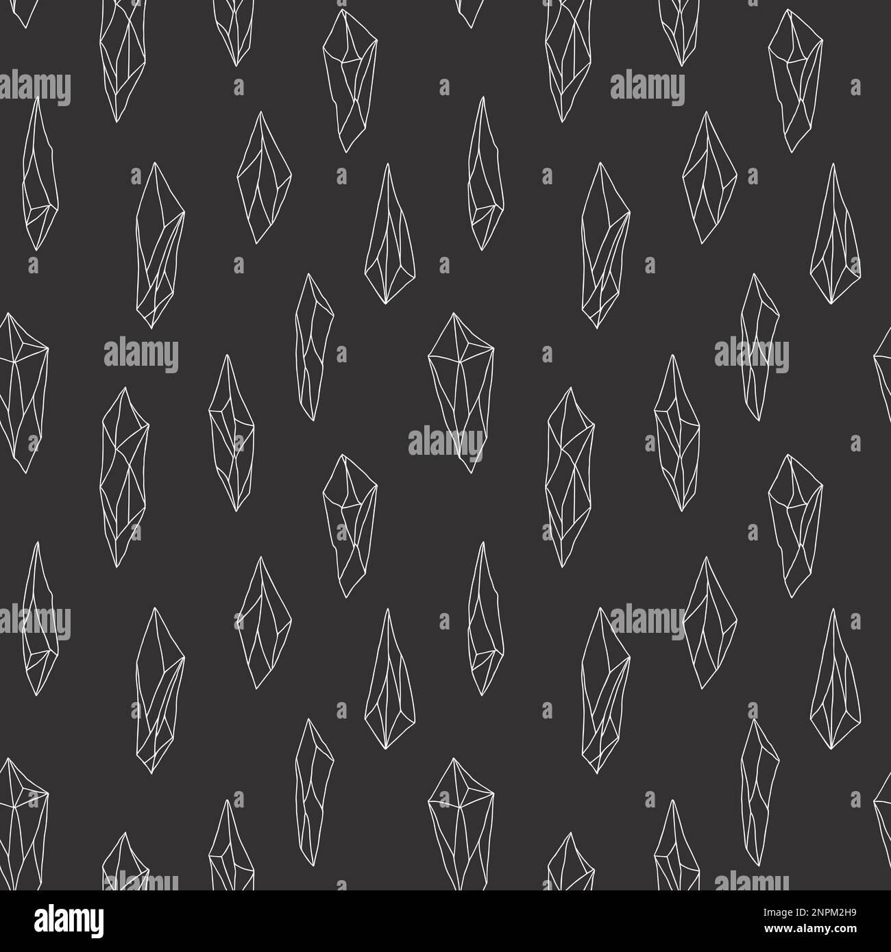 Crystal or natural mineral seamless pattern. vector illustration Stock ...