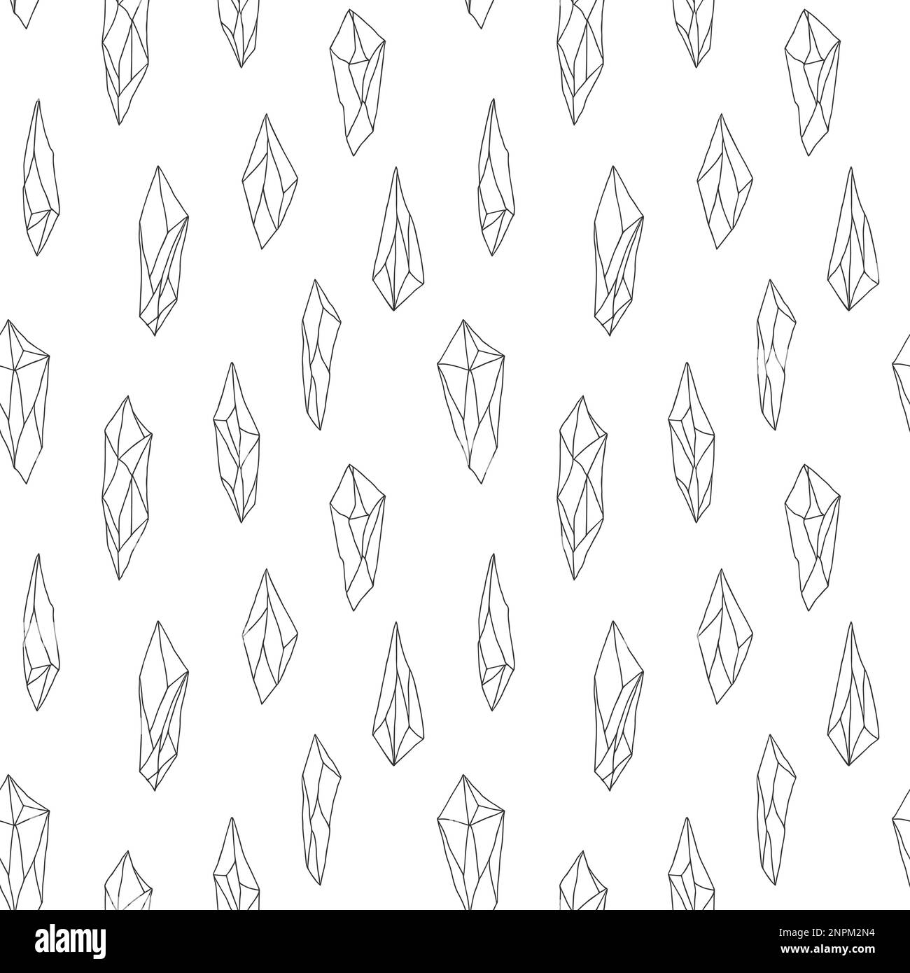 Crystal or natural mineral seamless pattern. vector illustration Stock ...