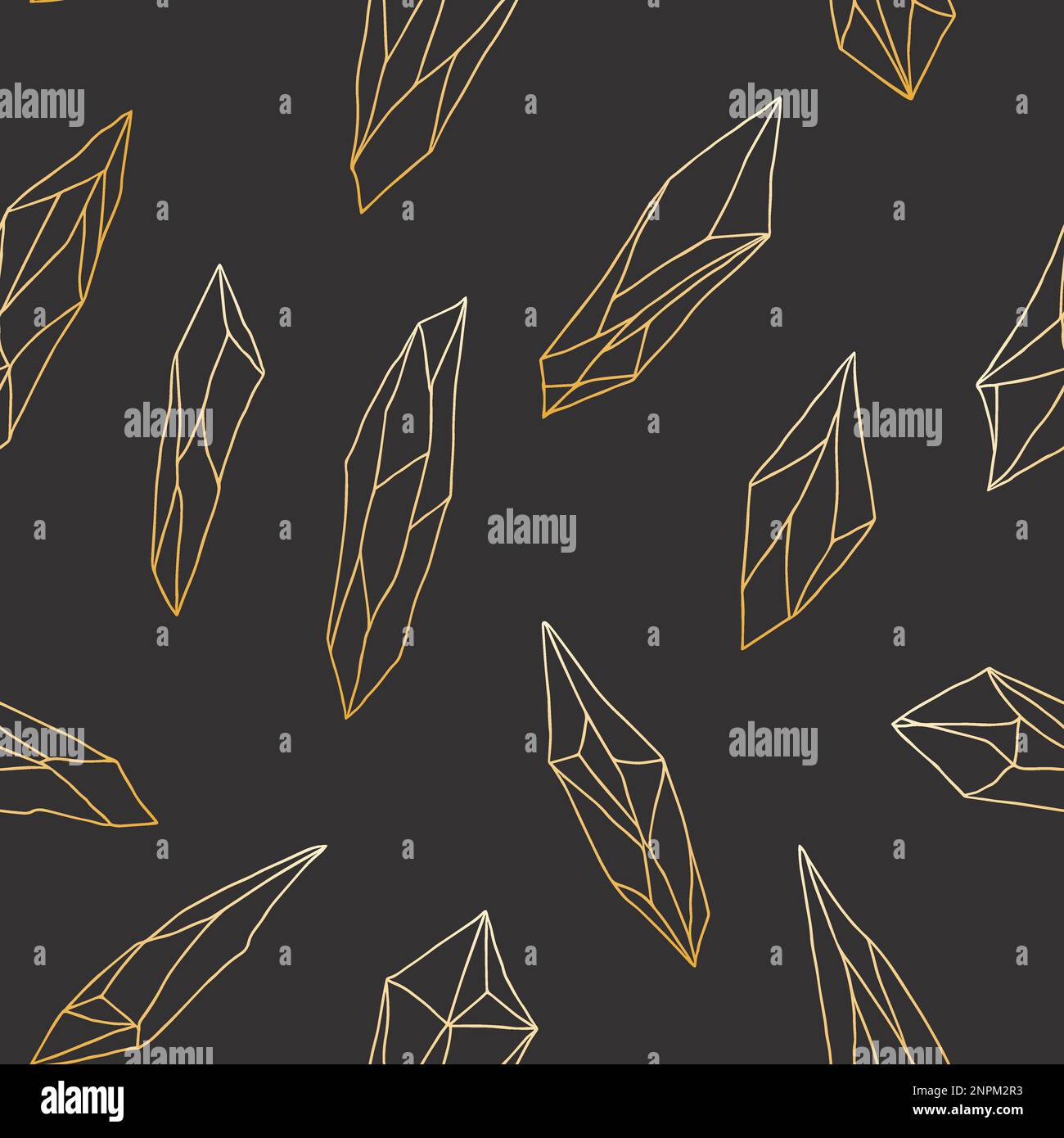 Crystal or natural mineral seamless pattern. vector illustration Stock ...
