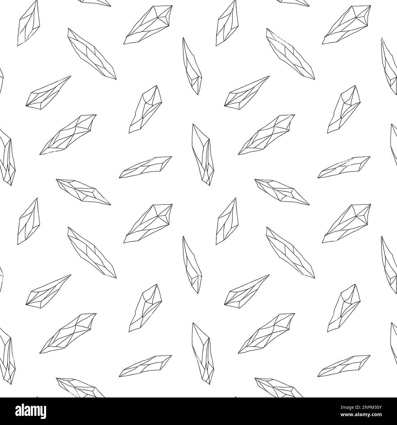 Crystal or natural mineral seamless pattern. vector illustration Stock ...