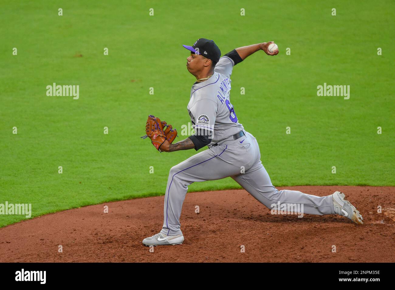 HOUSTON, TX - AUGUST 18: Colorado Rockies relief pitcher Yency Almonte ...