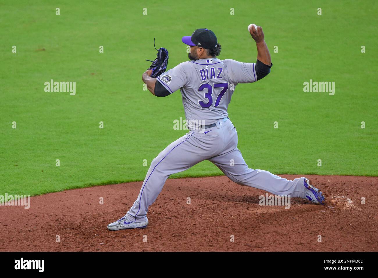 HOUSTON, TX - AUGUST 18: Colorado Rockies relief pitcher Jairo Diaz (37 ...