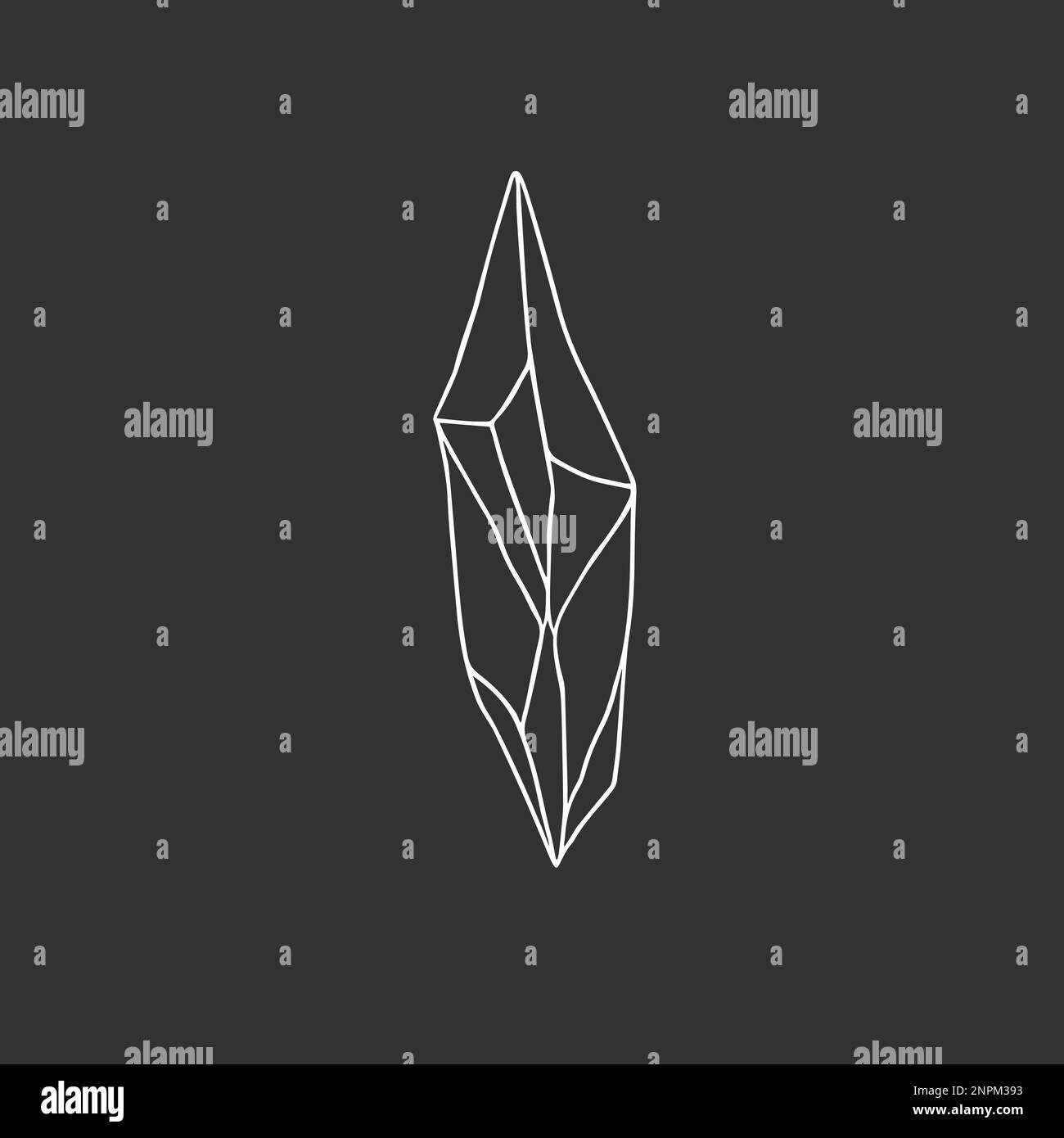 Crystal or natural mineral gemstone. Game UI icon. vector illustration ...