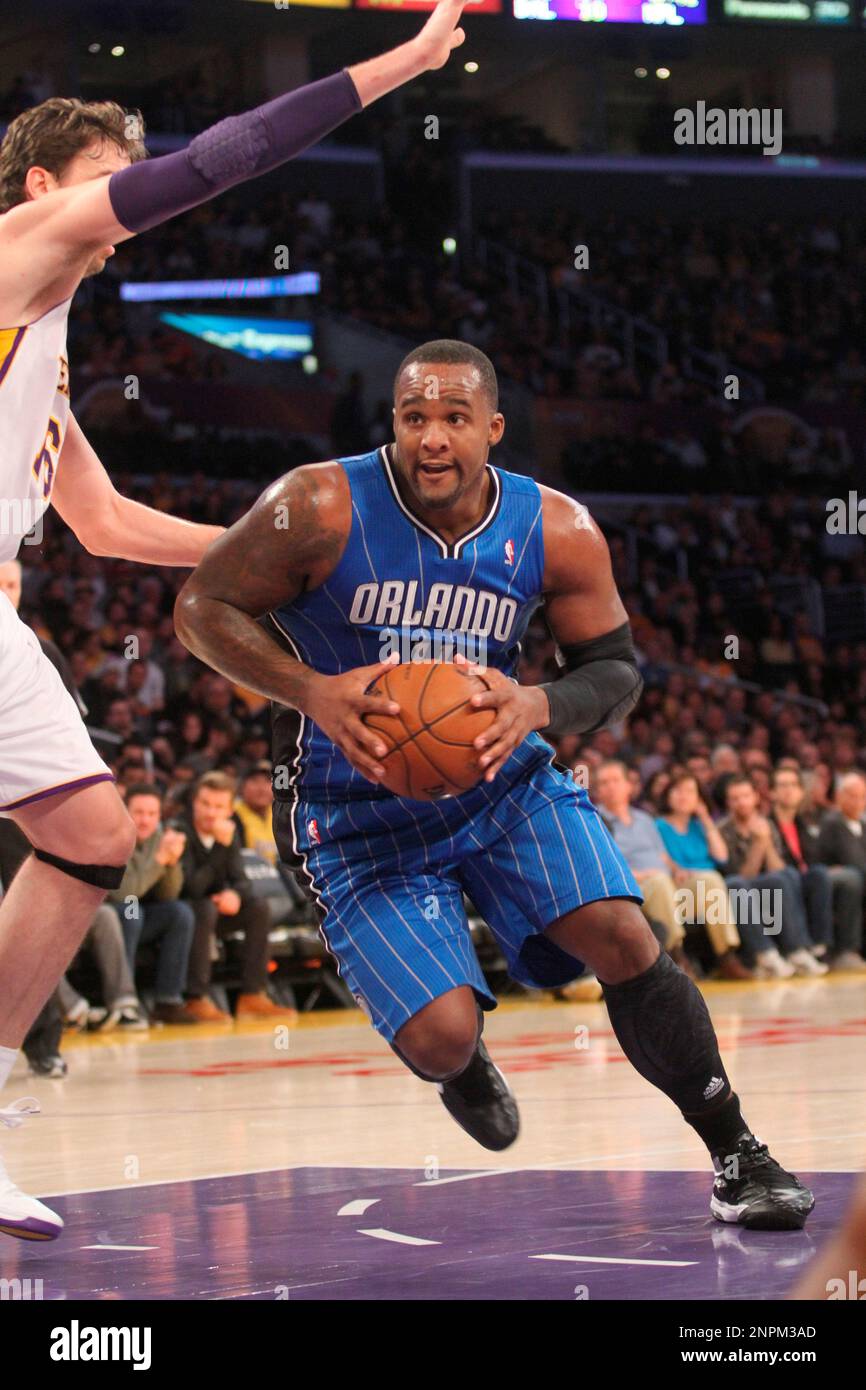 Orlando Magic center Glen Davis (11) makes a move with the basketball ...