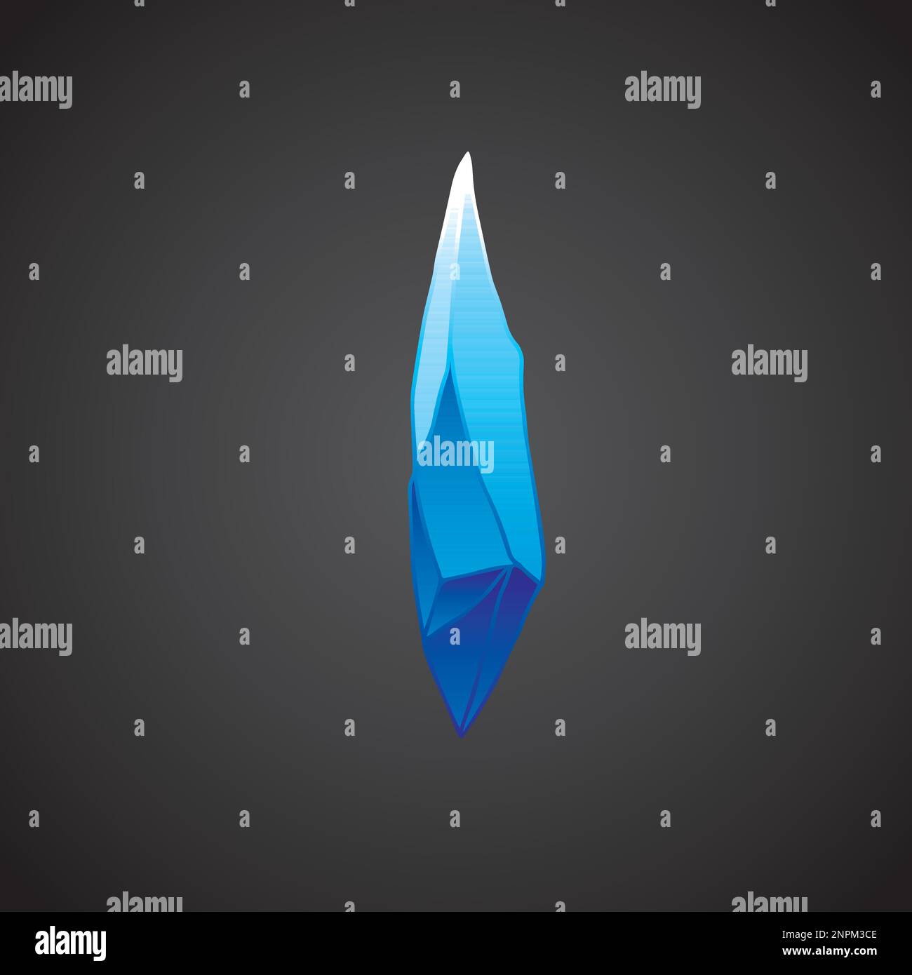 Crystal or natural mineral gemstone. Game UI icon. vector illustration ...