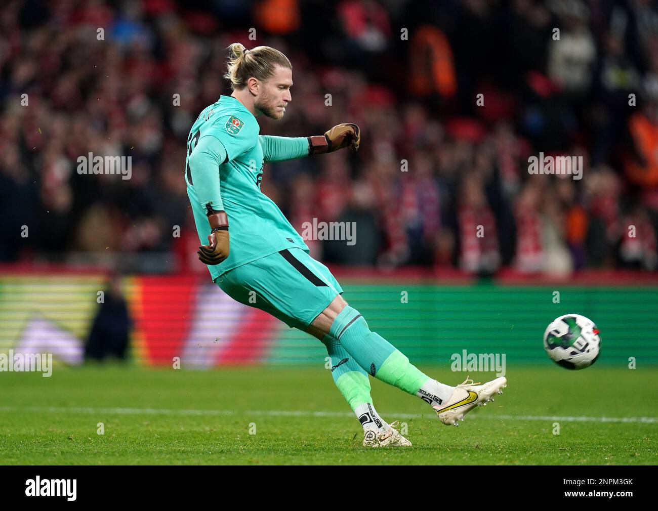 Newcastle United goalkeeper Loris Karius during the Carabao Cup Final ...