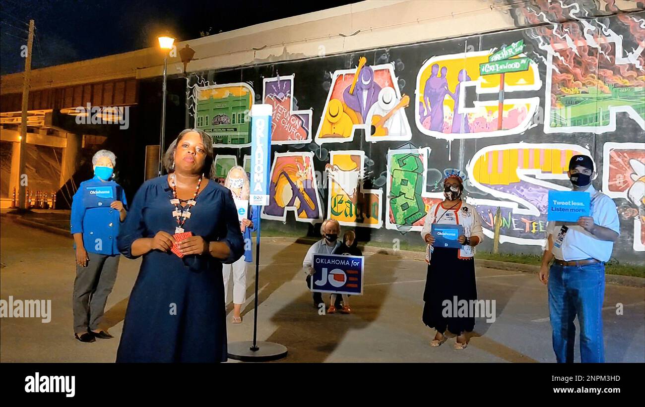In this image from video, Oklahoma Democratic Party Chair Alicia ...