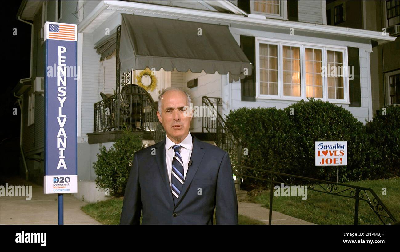 In this image from video, Sen. Bob Casey, D-Pa., speaks during the ...