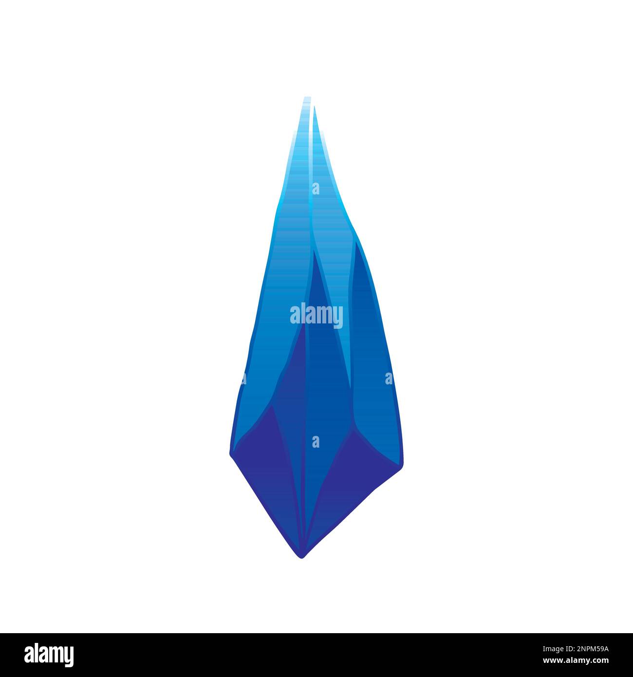 Crystal or natural mineral gemstone. Game UI icon. vector illustration ...