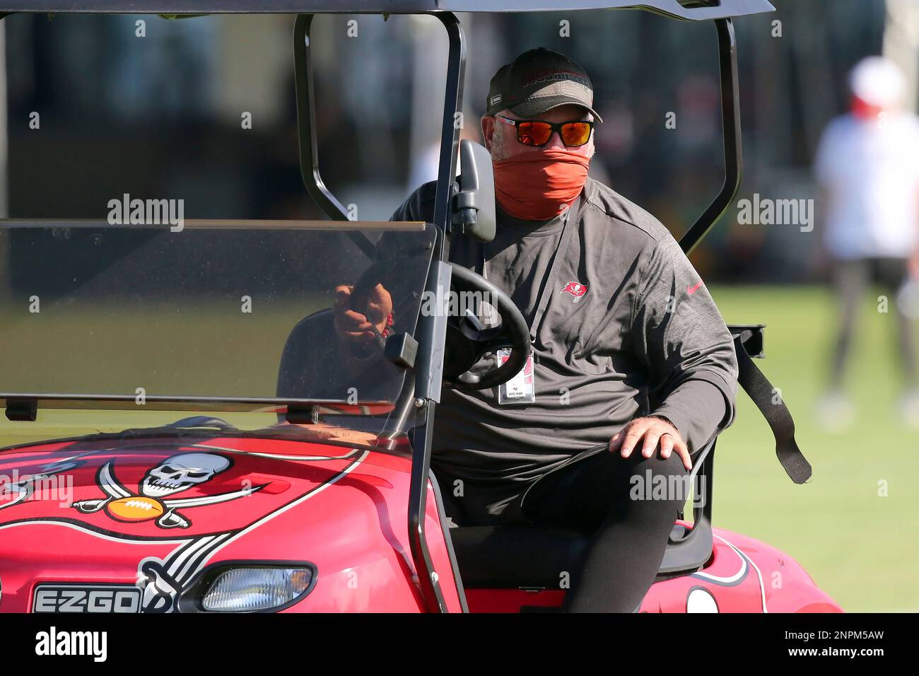 TAMPA, FL - AUGUST 13: Bucs Head Coach Bruce Arians drives his golf ...