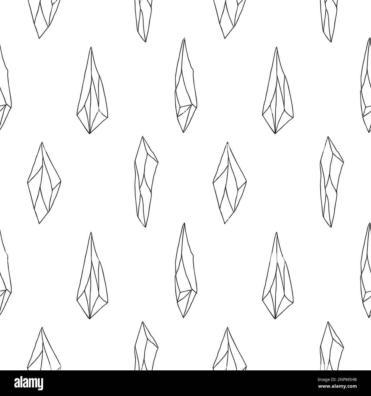Crystal or natural mineral seamless pattern. vector illustration Stock ...