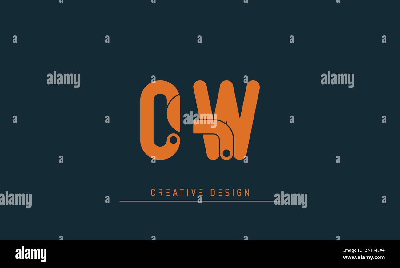 Alphabet letters Initials Monogram logo CW , WC Stock Vector Image ...