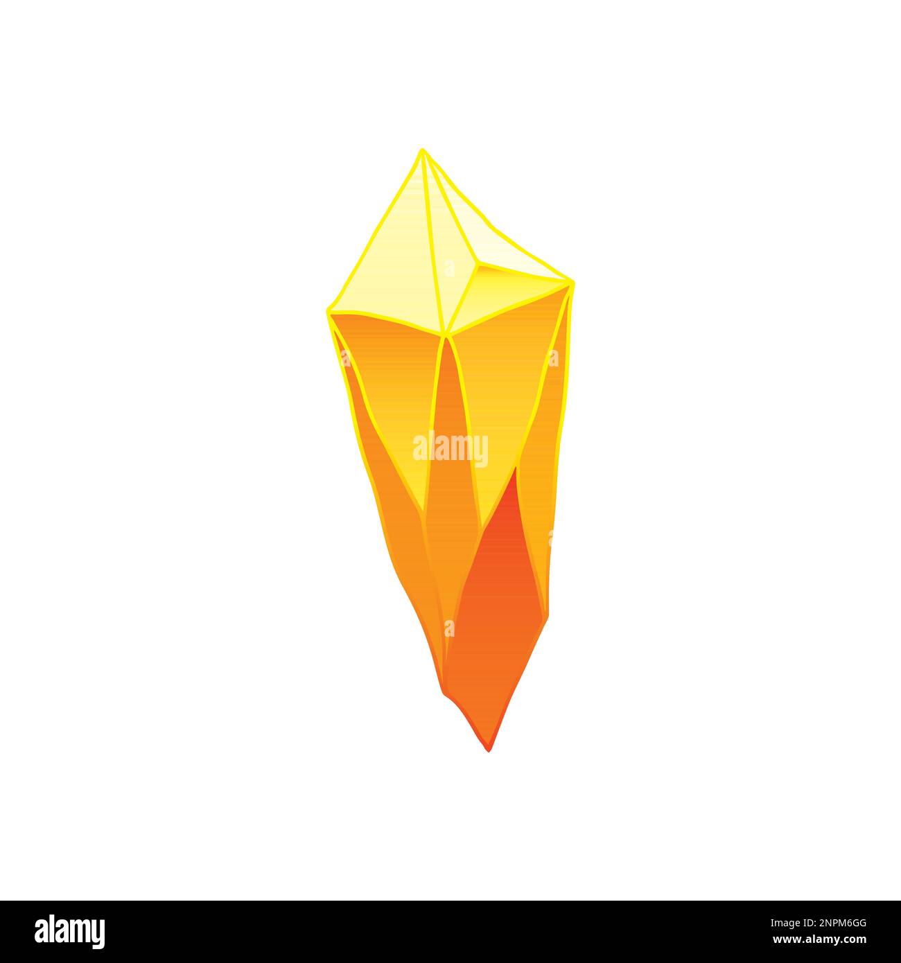 Crystal or natural mineral gemstone. Game UI icon. vector illustration ...