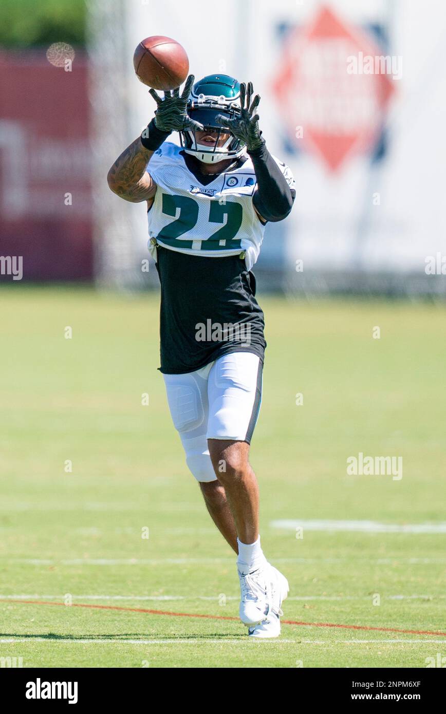 Philadelphia Eagles cornerback Sidney Jones leaps to catch the ball ...