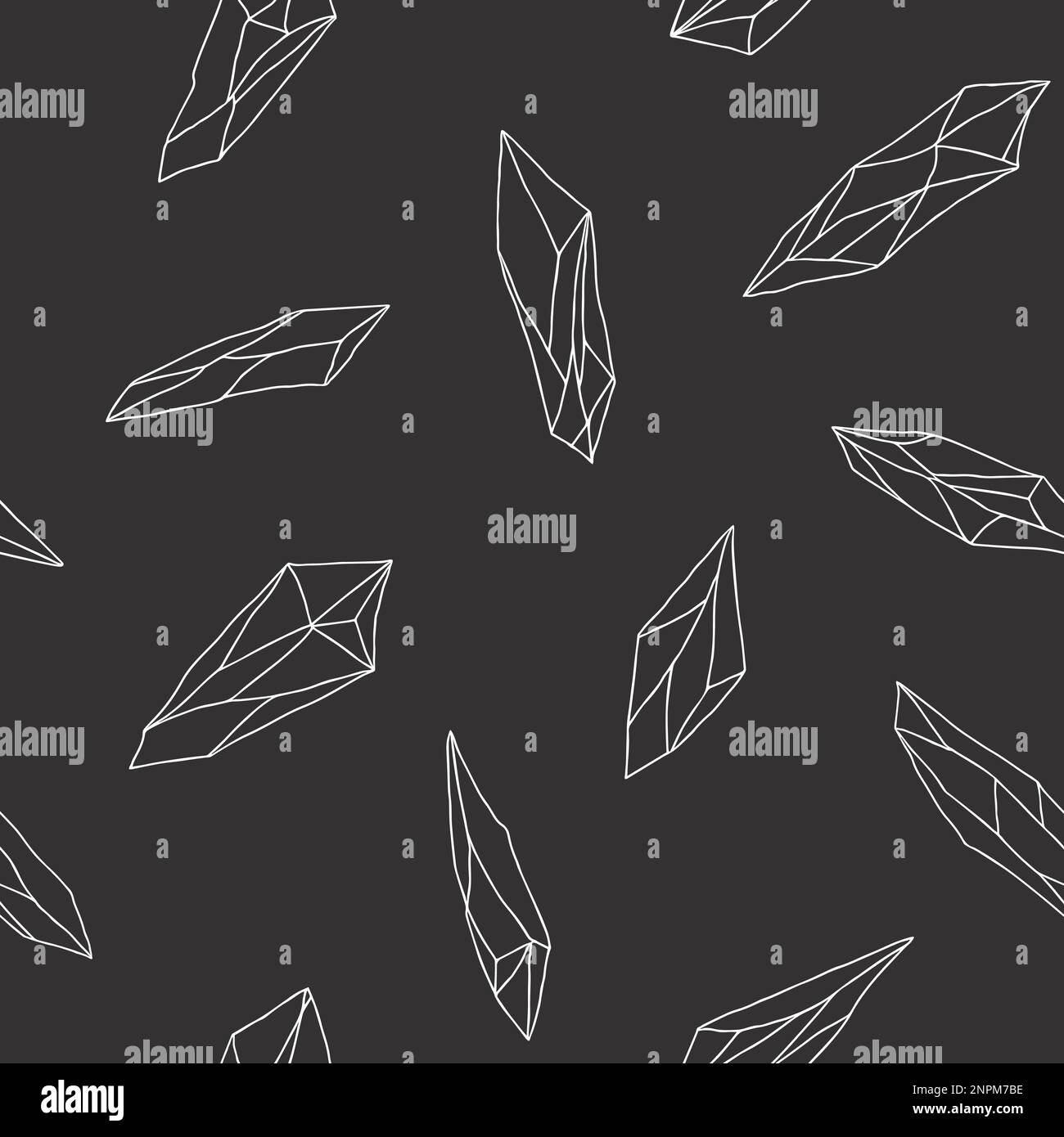 Crystal or natural mineral seamless pattern. vector illustration Stock ...