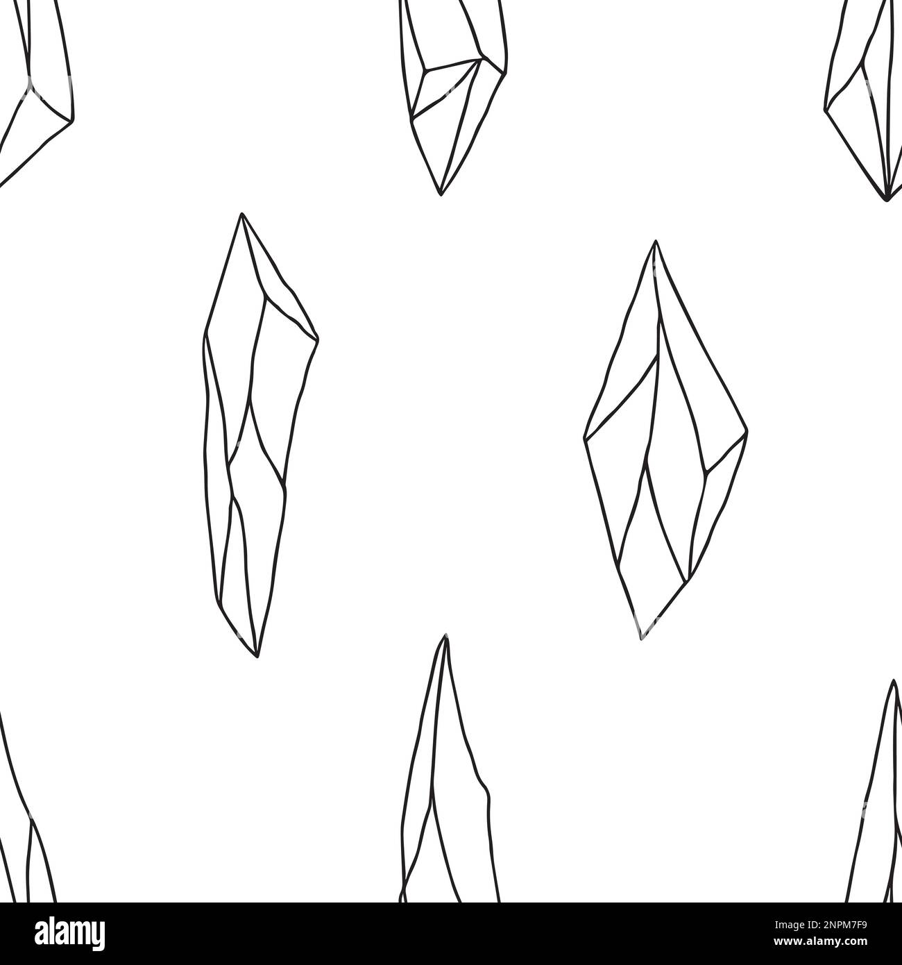 Crystal or natural mineral seamless pattern. vector illustration Stock ...