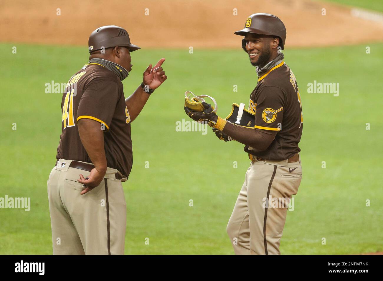 ARLINGTON, TX - AUGUST 17: San Diego Padres first base coach Wayne ...