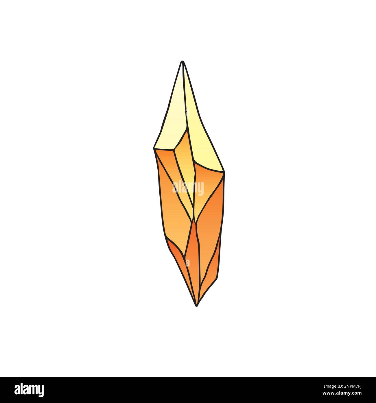 Crystal or natural mineral gemstone. Game UI icon. vector illustration ...