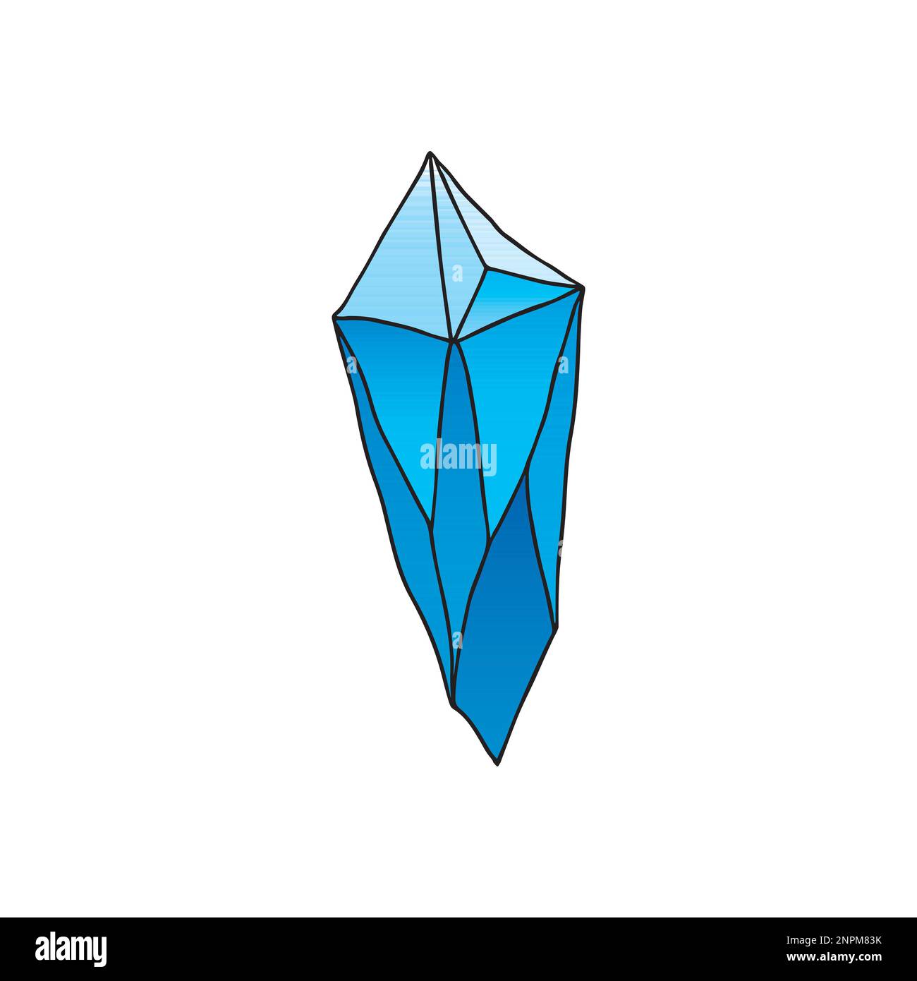 Crystal or natural mineral gemstone. Game UI icon. vector illustration ...