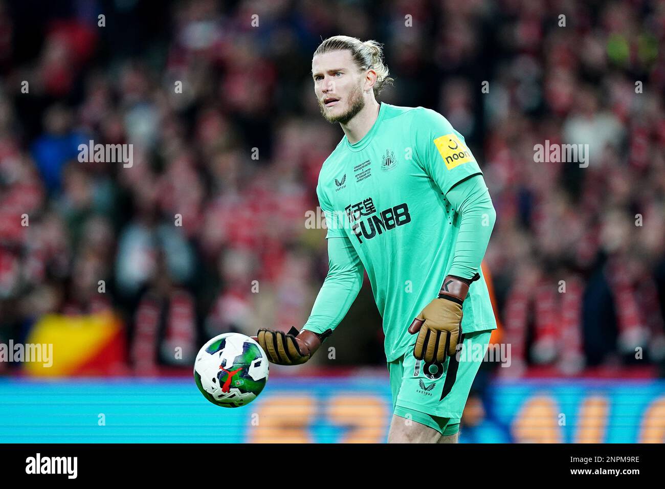 Newcastle United's Loris Karius during the Carabao Cup Final match at ...