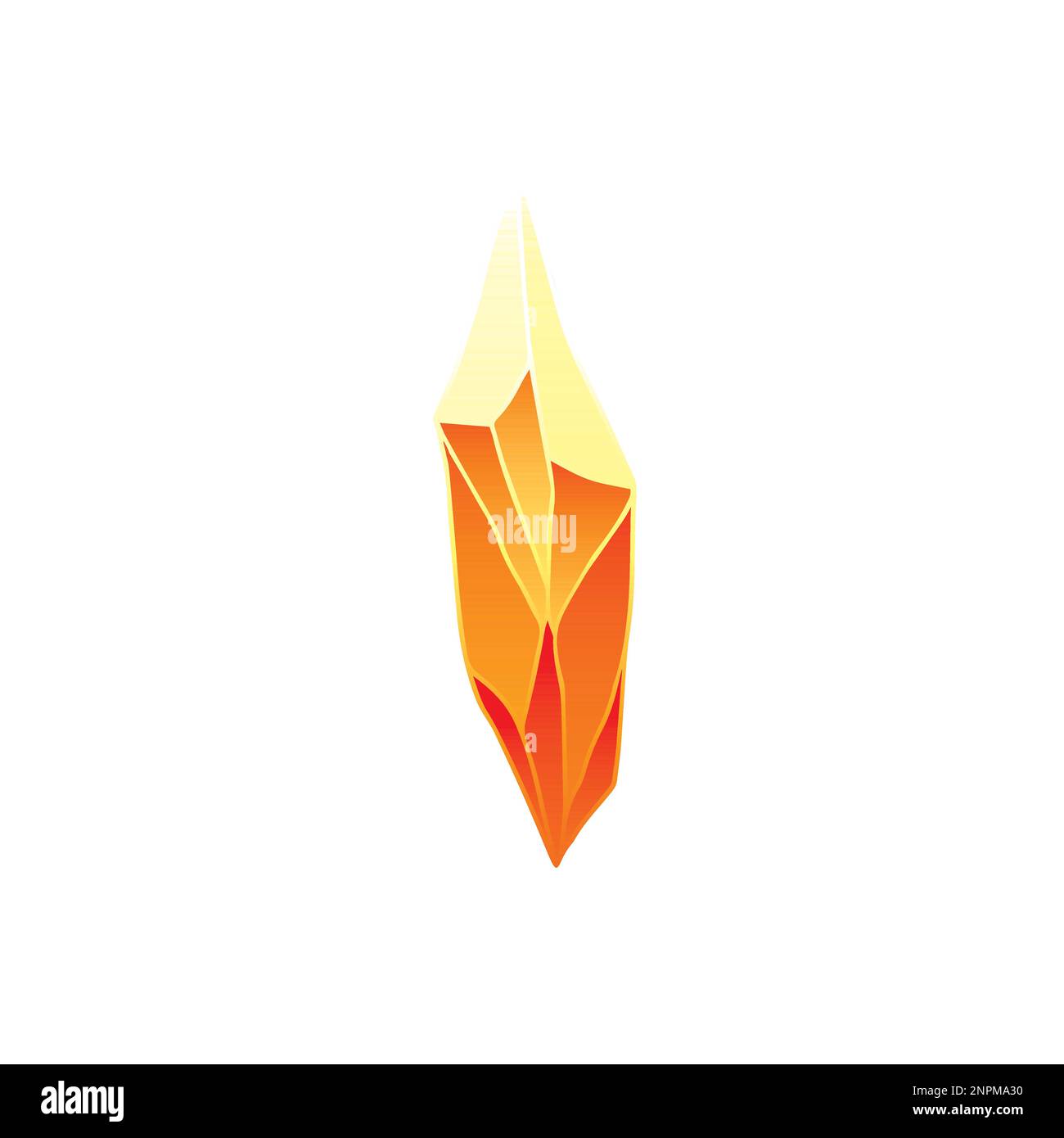 Crystal or natural mineral gemstone. Game UI icon. vector illustration ...